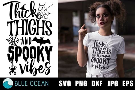 Thick Thighs And Spooky Vibes SVG Halloween SVG 2063663