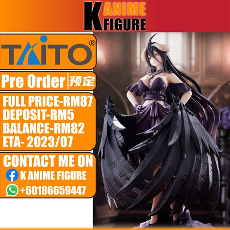 TAITO Albedo Black Dress Ver Overlord IV Prize Figure PO