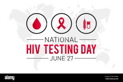 Hiv Testing Day June 27 Vector Template For Banner Greeting Card