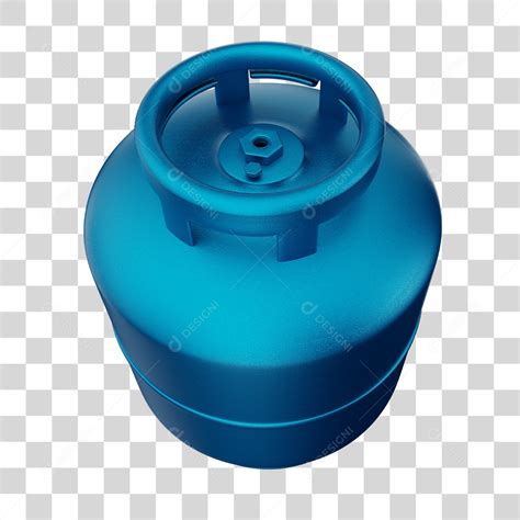 Botijão de Gás Azul Elemento 3D PNG Transparente download Designi