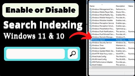 How To Enable Disable Search Indexing On Windows 11 10 YouTube