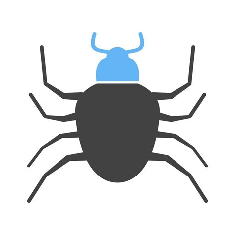 Bug Glyph Blue And Black Icon 10892708 Vector Art At Vecteezy