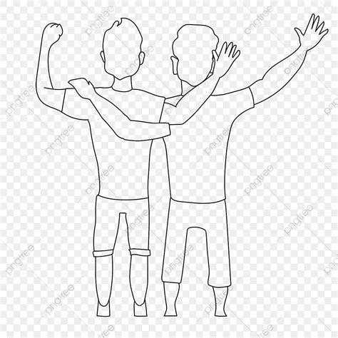 Dua Teman Berpelukan Dari Belakang Hari Persahabatan Teman Selamanya