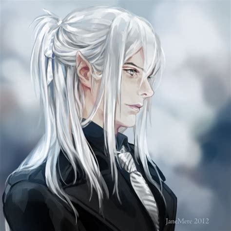 ArtStation Ithil Jane Mere White Hair Anime Guy Anime Guy Long