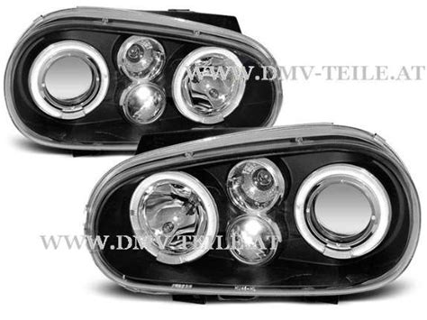 Depo Angel Eyes Scheinwerfer Set F R Vw Golf In Schwarz Mit