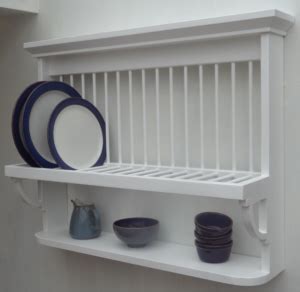 Pine Painted Oak Plate Rack