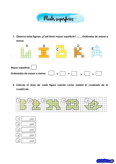 Ejercicio Interactivo De Medir Superficies Ejercicios Interactivos