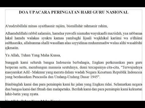 Teks Doa Upacara Newstempo