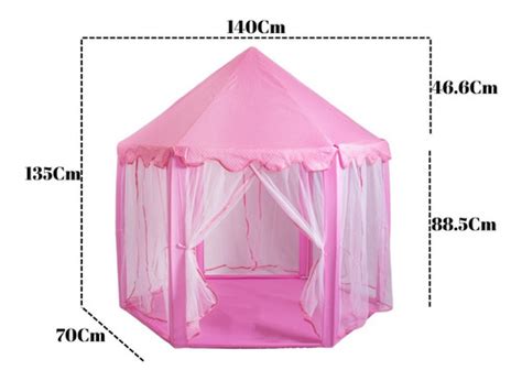 Barraquinha Infantil Tenda Rosa Luzes Toca Cabaninha Led