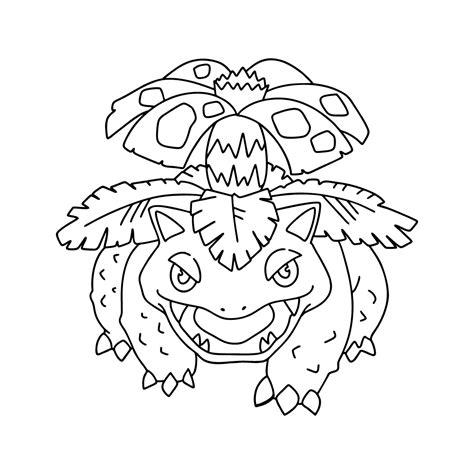 Dibujo de Pokémon Go Venusaur para colorear Imprime y en Línea