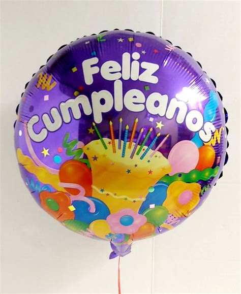 Globo 18 con Helio de Feliz Cumpleaños Floristería Costa Rica Flores