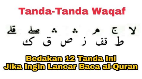 Awas Beda Tanda Waqaf Beda Cara Bacanya Ini Dia 12 Tanda Waqaf