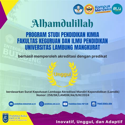 PROGRAM STUDI PENDIDIKAN KIMIA BERHASIL MEMPEROLEH AKREDITASI UNGGUL