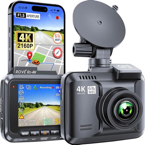 Amazon ROVE R2 4K Dash Cam Built In WiFi 6 GPS Car Dashboard