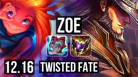 Zoe Vs Twisted Fate Mid M Mastery Games Dominating