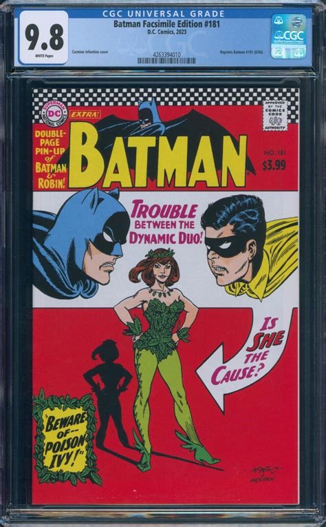 Batman 181 Facsimile Edition CGC 9 8 Reprints 1st Poison Ivy From 1966