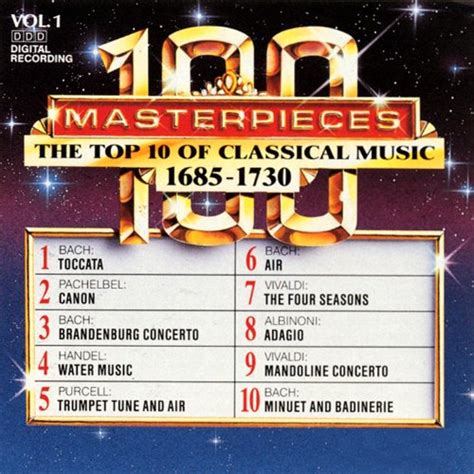 100 Masterpieces Vol 1 The Top 10 Of Classical Music 1685 1730 By