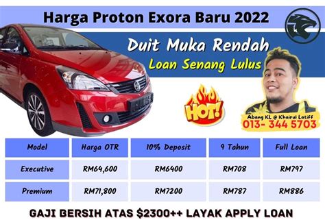 Harga Proton Exora Baru 2022 Bulanan Rendah Boleh Full LoanPromosi
