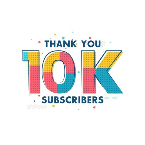 Thank You 10k Subscribers Celebration Greeting Card For 10000 Social