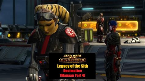 SWTOR Legacy Of The Sith Decimation Manaan Part 4 Sith