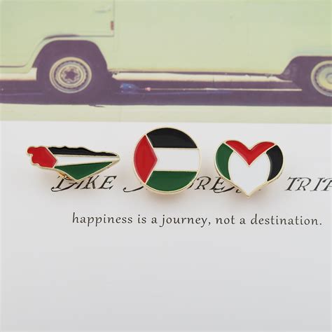 Palestine National Flag Lapel Pin Palestine Lapel Pin Palestinian Pin