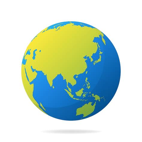 Globe Terrestre Avec Des Continents Verts Concept De Carte Du Monde D