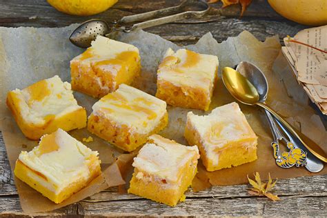 Receta De Barras De Tarta De Queso Y Calabaza