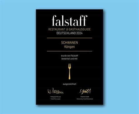 Erneute falstaff Auszeichnung für unser Hotel Restaurant Schwanen