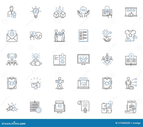 Sales Tactics Line Icons Collection Persuasion Negotiation
