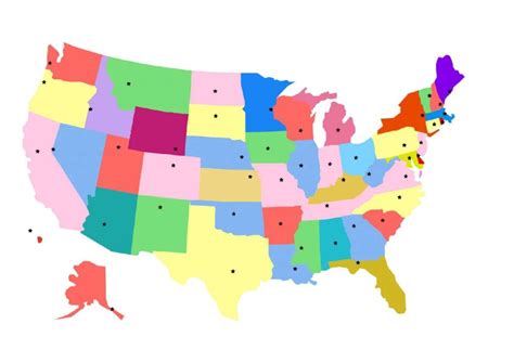 Mapa De Estados Unidos Con Nombres Y Sin Nombres