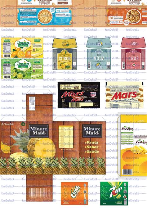 Printable Miniature Food Packaging For Miniature Dollhouse Etsy