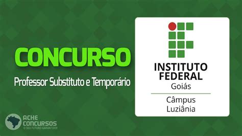 Ifg Lan A Edital Para Professor Substituto E Tempor Rio