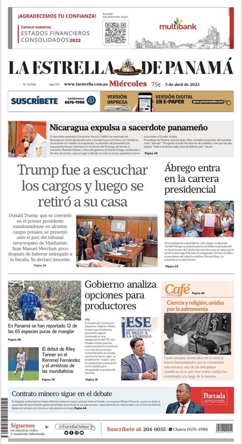 NEXTpanama On Twitter RT As Salazar Portadas Miercoles 5DeAbril