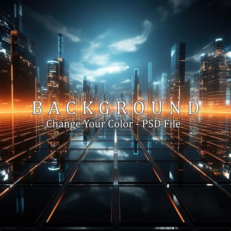 Futuristic City With Neon Lights Premium Ai Generated Psd