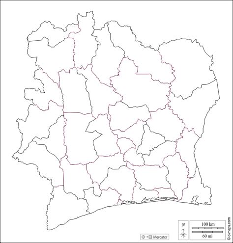Côte d Ivoire carte géographique gratuite carte géographique muette