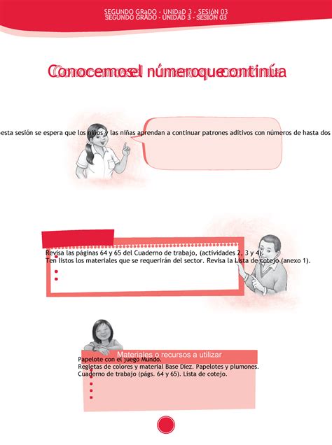Conocemos el número que continúa SEGUNDO GRaDO UNiDaD 3 SESióN 03