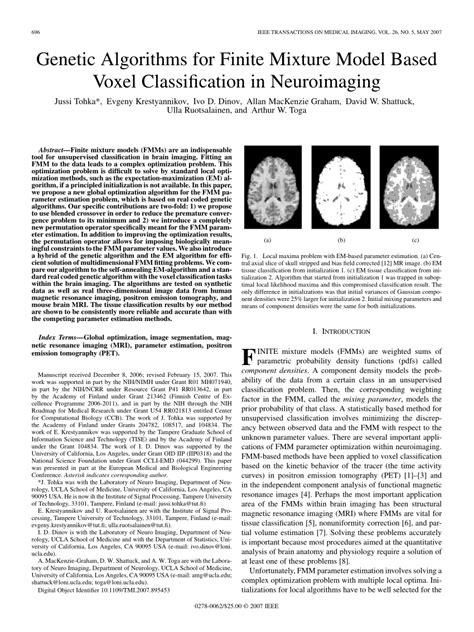 pdf genetic algorithms for finite mixture model based voxel classification in neuroimaging