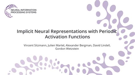 Vincent Sitzmann Julien Martel Alexander Bergman David Lindell