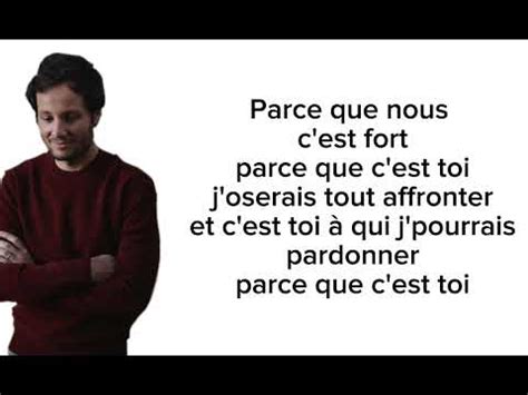 Vianney Parce Que C Est Toi Paroles YouTube