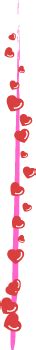 Valentine Heart On A String Border Graphics