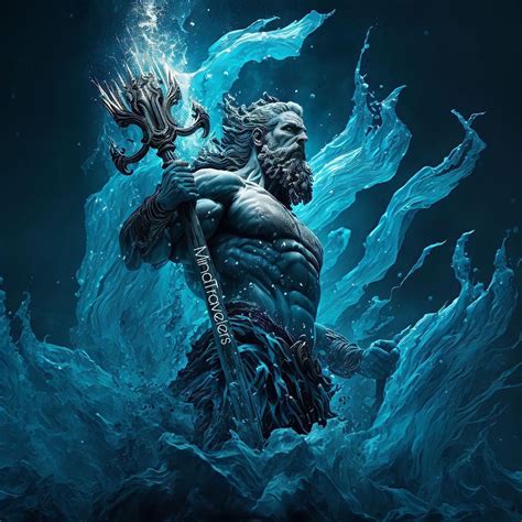 Poseidon God Of The Sea Greek Mythology Art Poseidon Statue