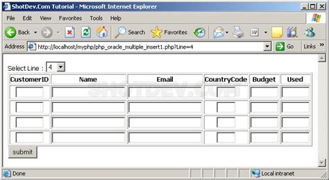 how to use php and oracle oci8 add insert multiple rows record shotdev