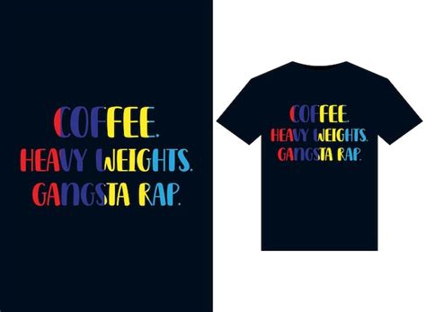 Café pesos pesados Gangsta rap ilustraciones para el diseño de