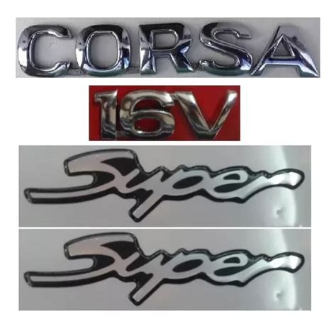 Kit Emblemas Corsa 16v 2 Super Resinado Brinde MercadoLivre