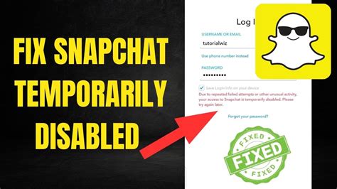 How To Fix Snapchat Login That Is Temporarily Disabled YouTube