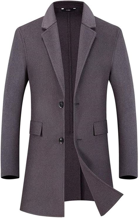 ZSCRL Abrigo De Lana De Alta Gama Para Hombre Con Cuello De Traje