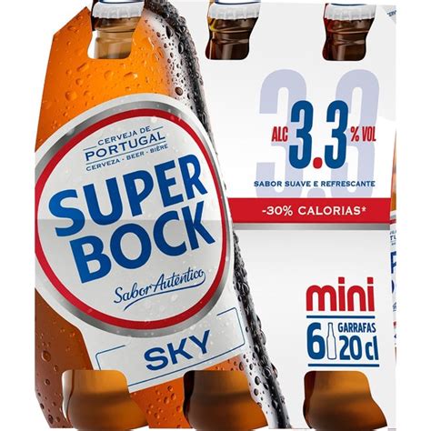 Cerveja Sky Pack 6 Unidades Embalagem 20 Cl Super Bock Supermercado