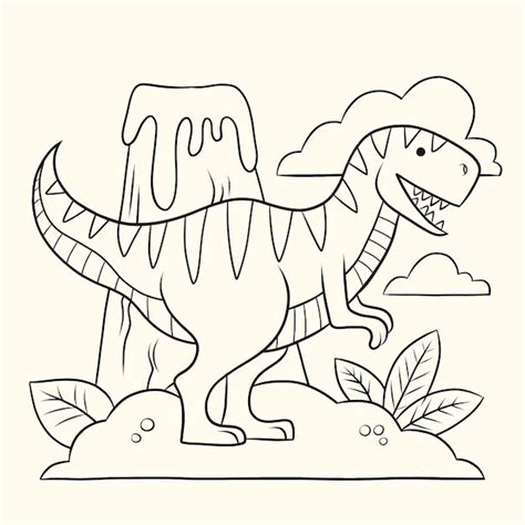 Im Genes De Dibujos Colorear Dinosaurios Descarga Gratuita En Freepik