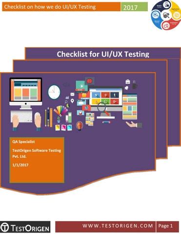 Checklist For Ui Or Ux Testing By TestOrigen Software Testing Services