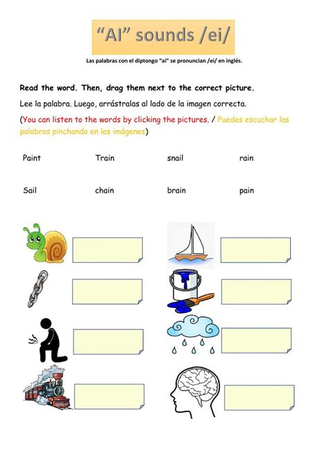 Long A Worksheets Mastering Ai And Ay Words Worksheets Library